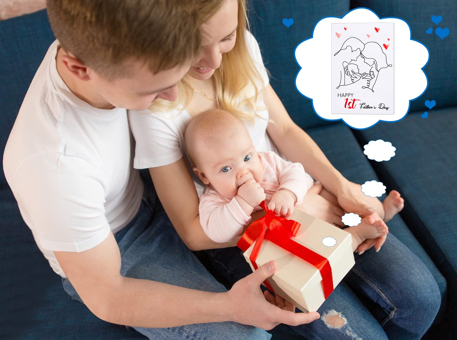 Snapklik.com : PETCEE First Fathers Day Card For Dad From Baby Daughter ...