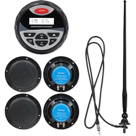 Boss Audio Systems MGR350B Marine Gauge Receiver - Bluetooth, Digital ...