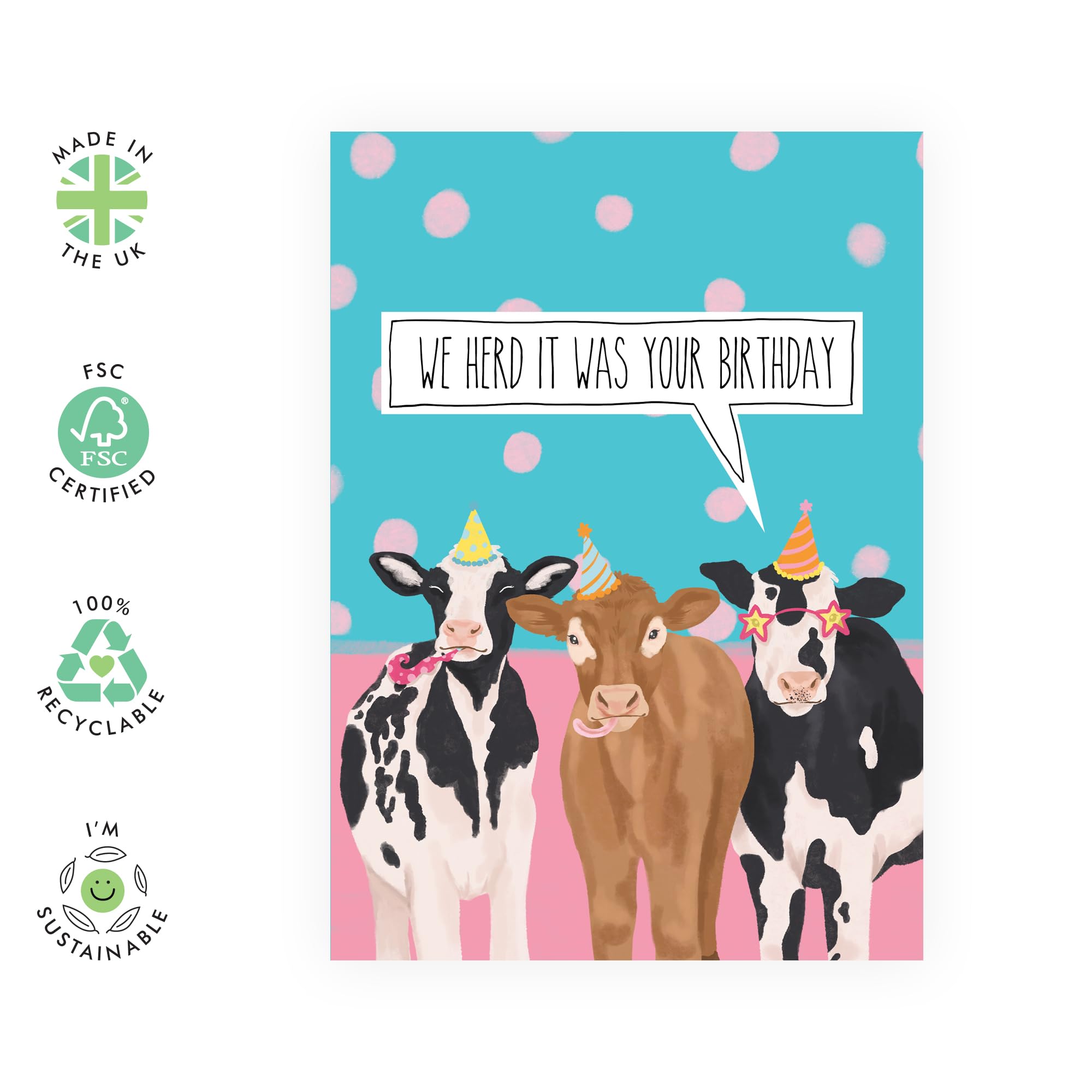 Animal Birthday Puns Funny Cat Birthday Card By Artist Anna Danielle