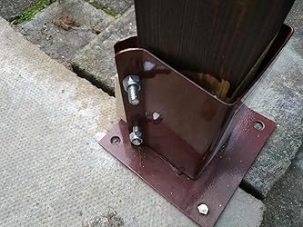 Fixman 995311 Bolt Down Post Shoe 75 x 75 mm, Brown : Amazon.co.uk: DIY ...
