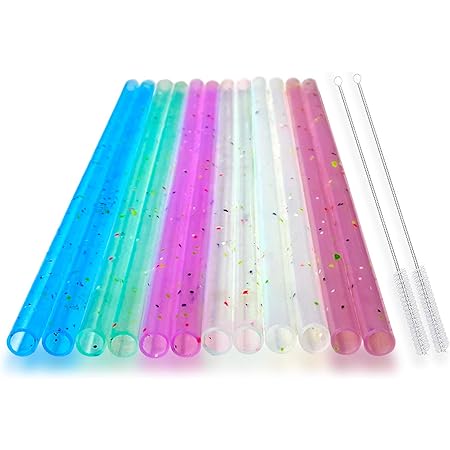 Amazon.com: Reusable Silicone Straws-Premium Food Grade Drinking Straw ...