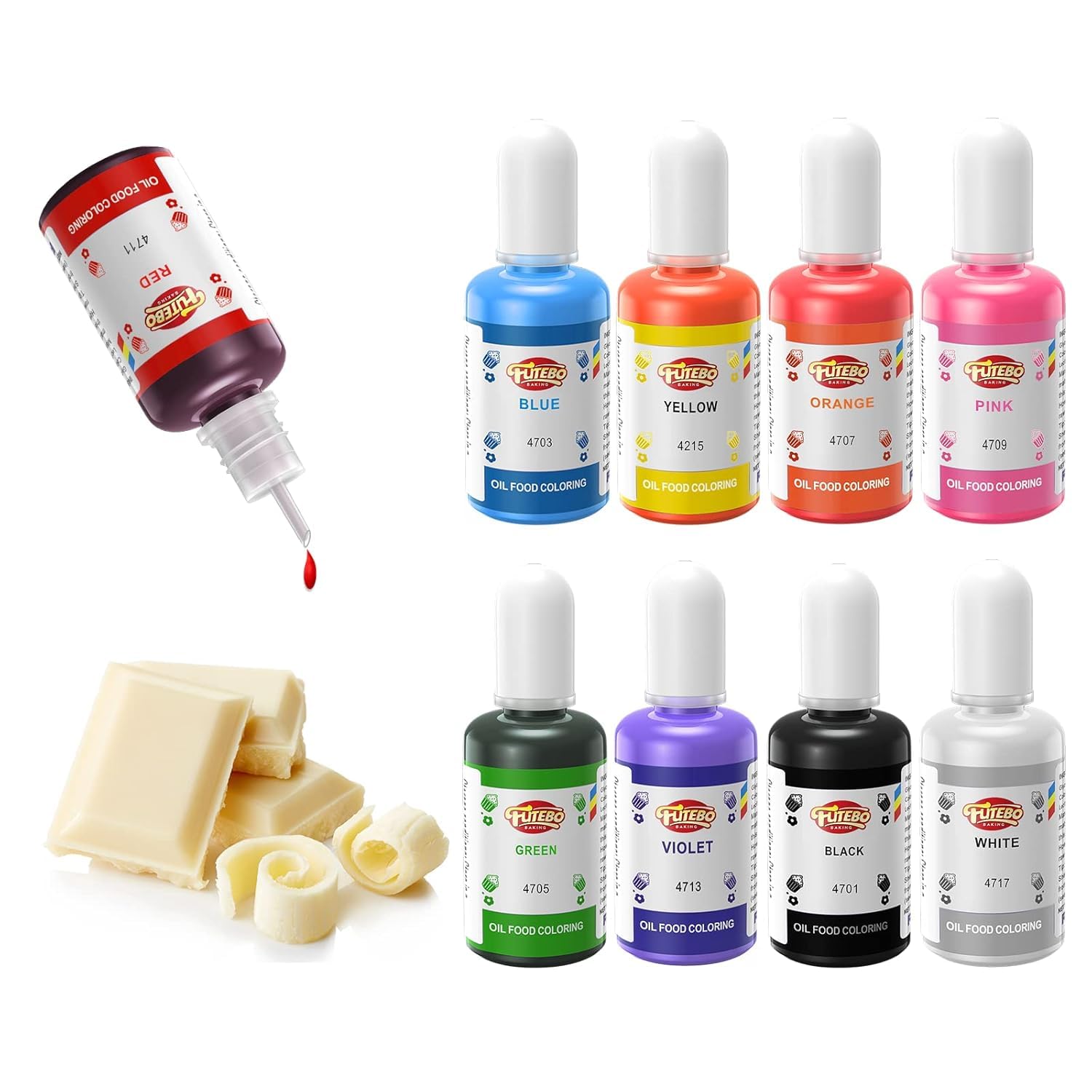 Amazon.com : Oil Based Food Coloring, 15ml Large Capacity Food Coloring ...