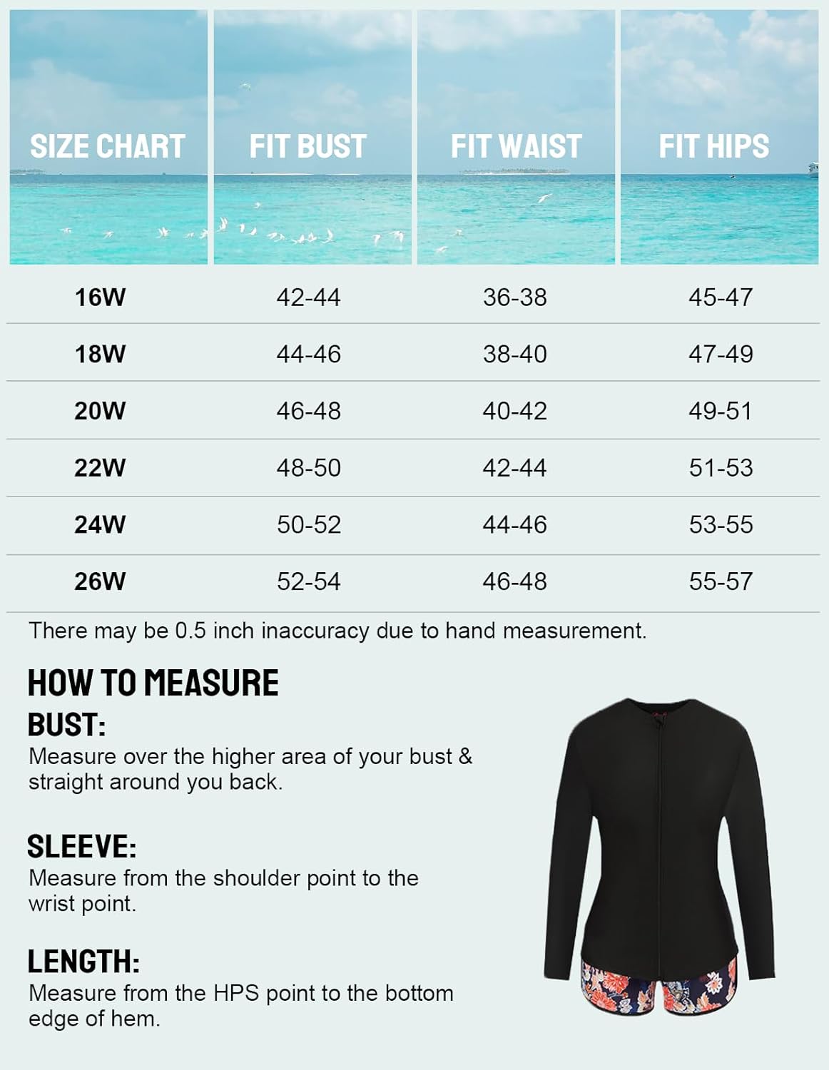 Hanna Nikole Women's Plus Size 3 Piece Long Sleeve Rash Guard Swimsuits ...