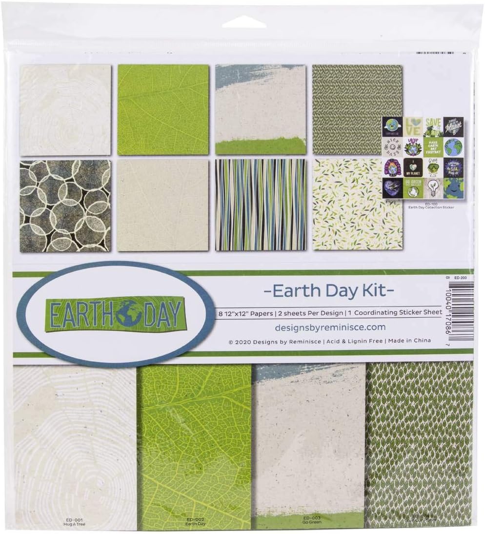 Amazon.com: Reminisce Earth Day Scrapbook Collection Kit Paper Crafts ...