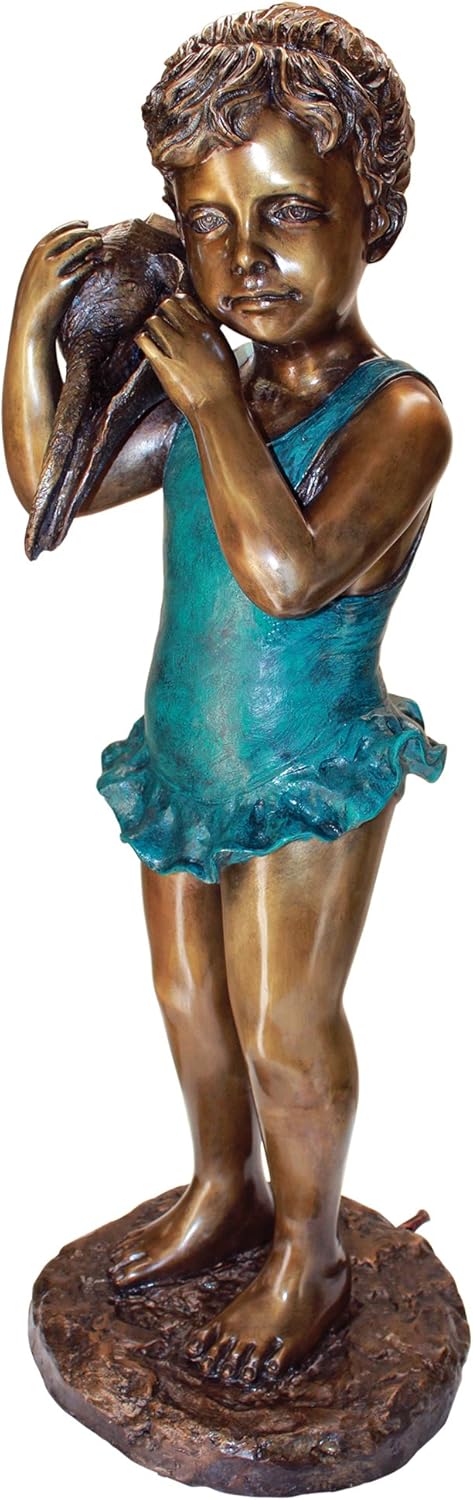 Amazon.com : Design Toscano Shell Sounds Standing Girl Garden Statue ...