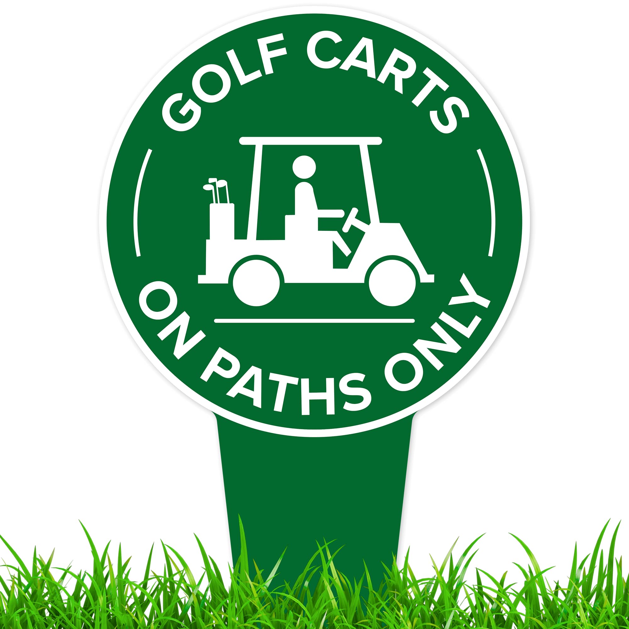 Amazon.com: Golf Carts On Paths Only Sign, 9"x17", Heavy Duty ...