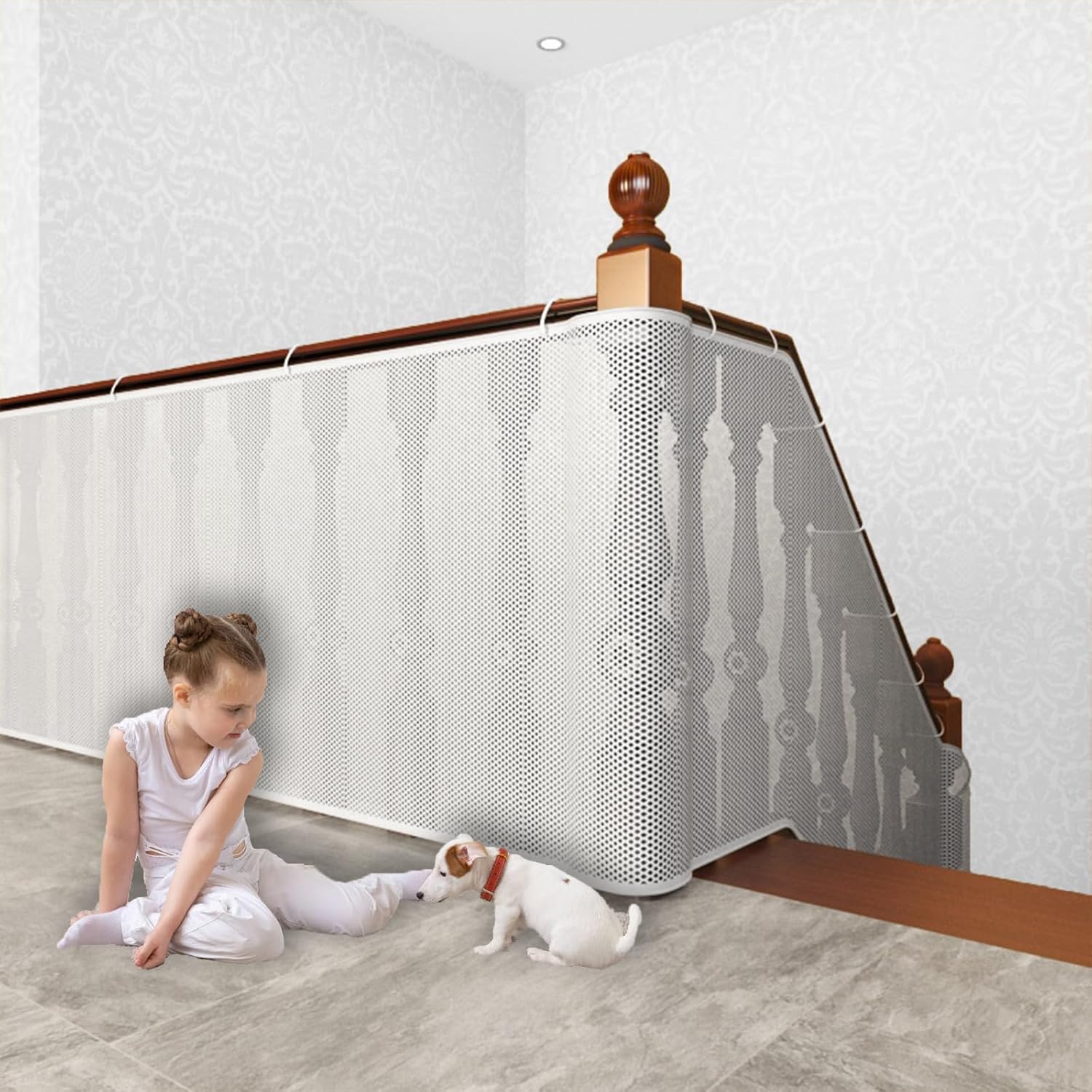 Amazon.com: Baby Gate for Stairs, Banister Guard for Kids, Pets, Toys ...