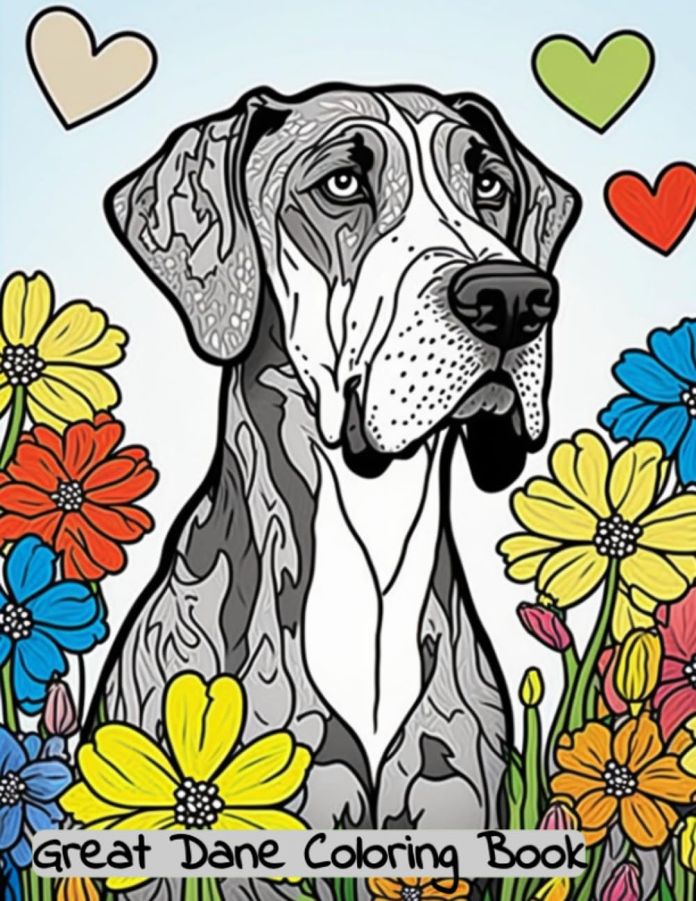 Amazon.com: Great Dane Coloring Book: Adult Coloring Book Full Of ...