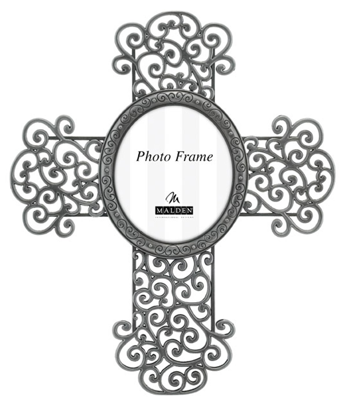 Amazon.com: Malden Scroll Cross Picture Frame, Pewter : Home & Kitchen