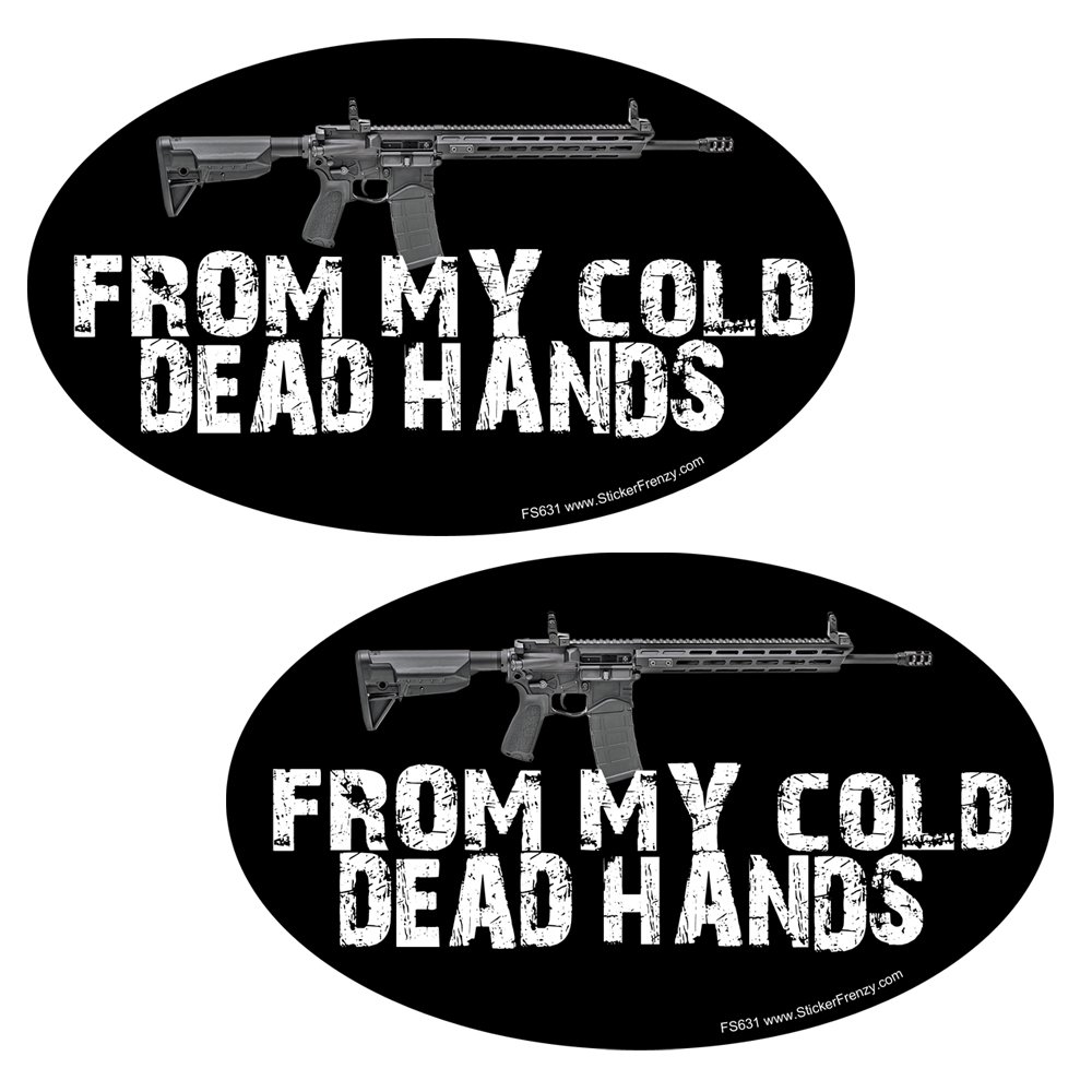Amazon.com: from My Cold Dead Hands Oval 2 Pack Stickers #FS631 ...