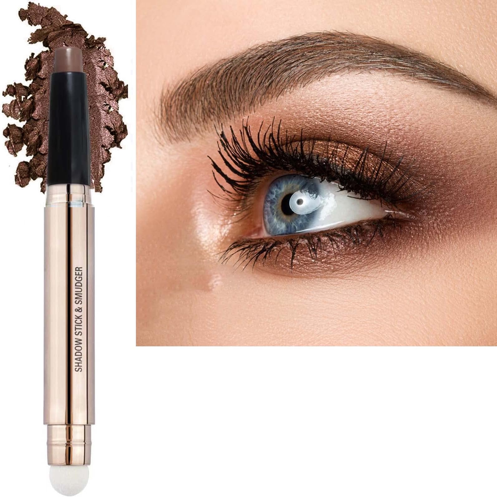 Amazon.com : LGSZGDCN Brown Eyeshadow Stick and Sponge Makeup Brush ...