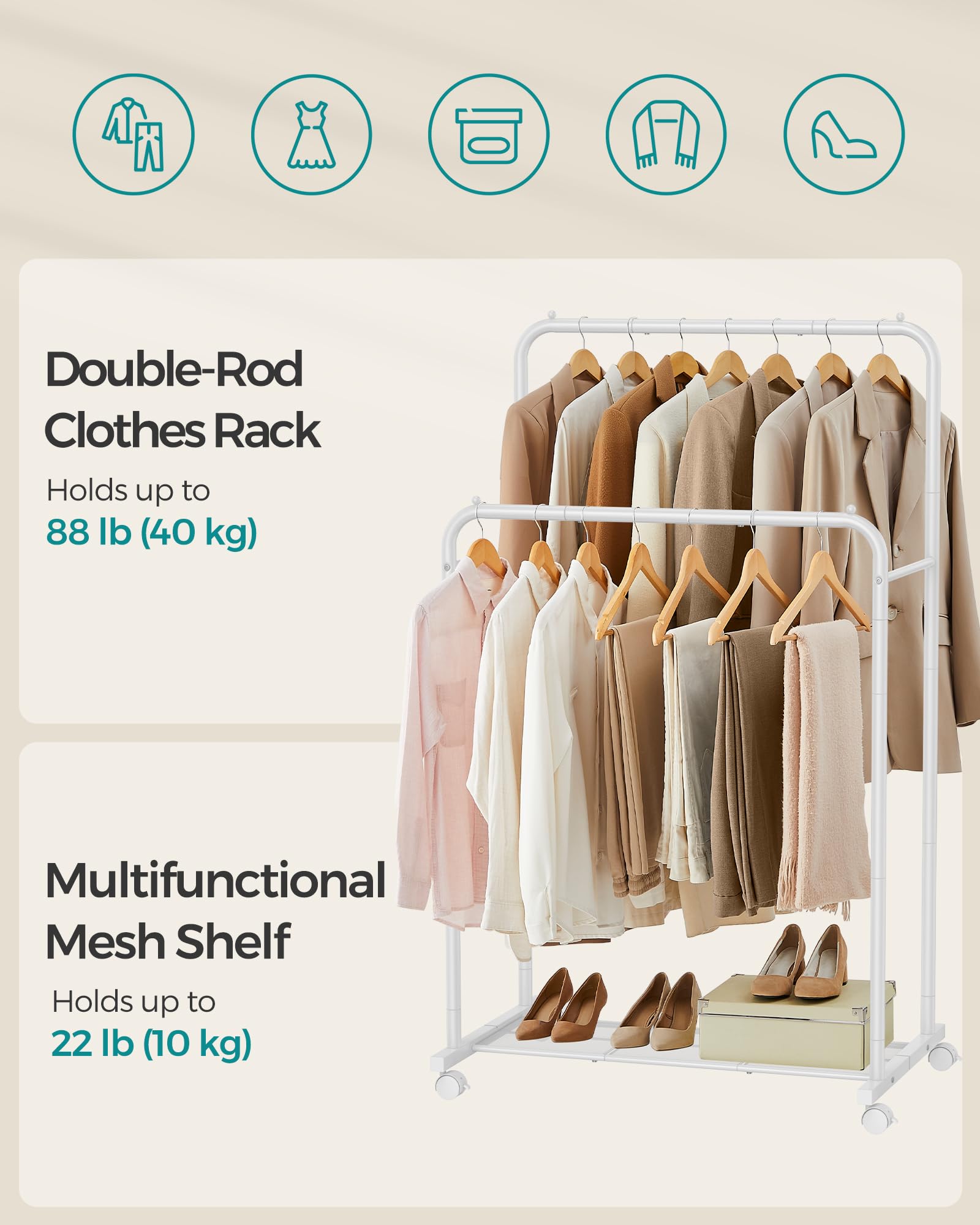 Snapklik.com : SONGMICS Clothes Rack