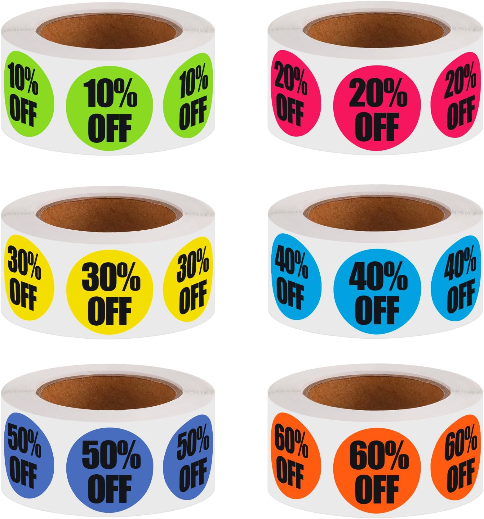 Amazon.com : Natural Kraft 10% Percent Off Stickers for Retail 0.75 ...