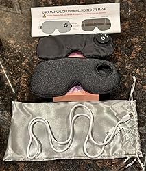 Amazon.com: Ewarmer High-Level Cordless Heated Eye mask for Dry Eyes, Fast Heat,Real Silk Sleep ...