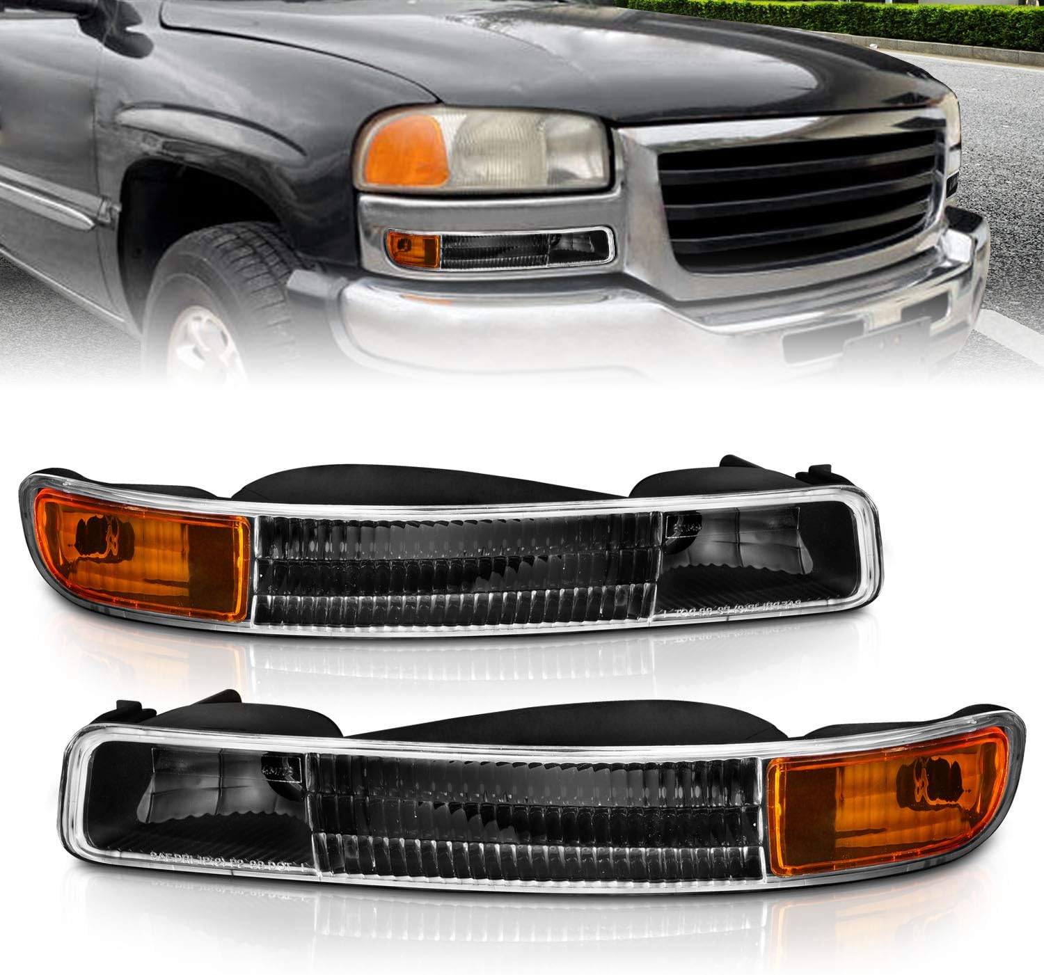 Amazon.com: AmeriLite for 1999-2006 GMC Sierra Yukon XL Black Front ...