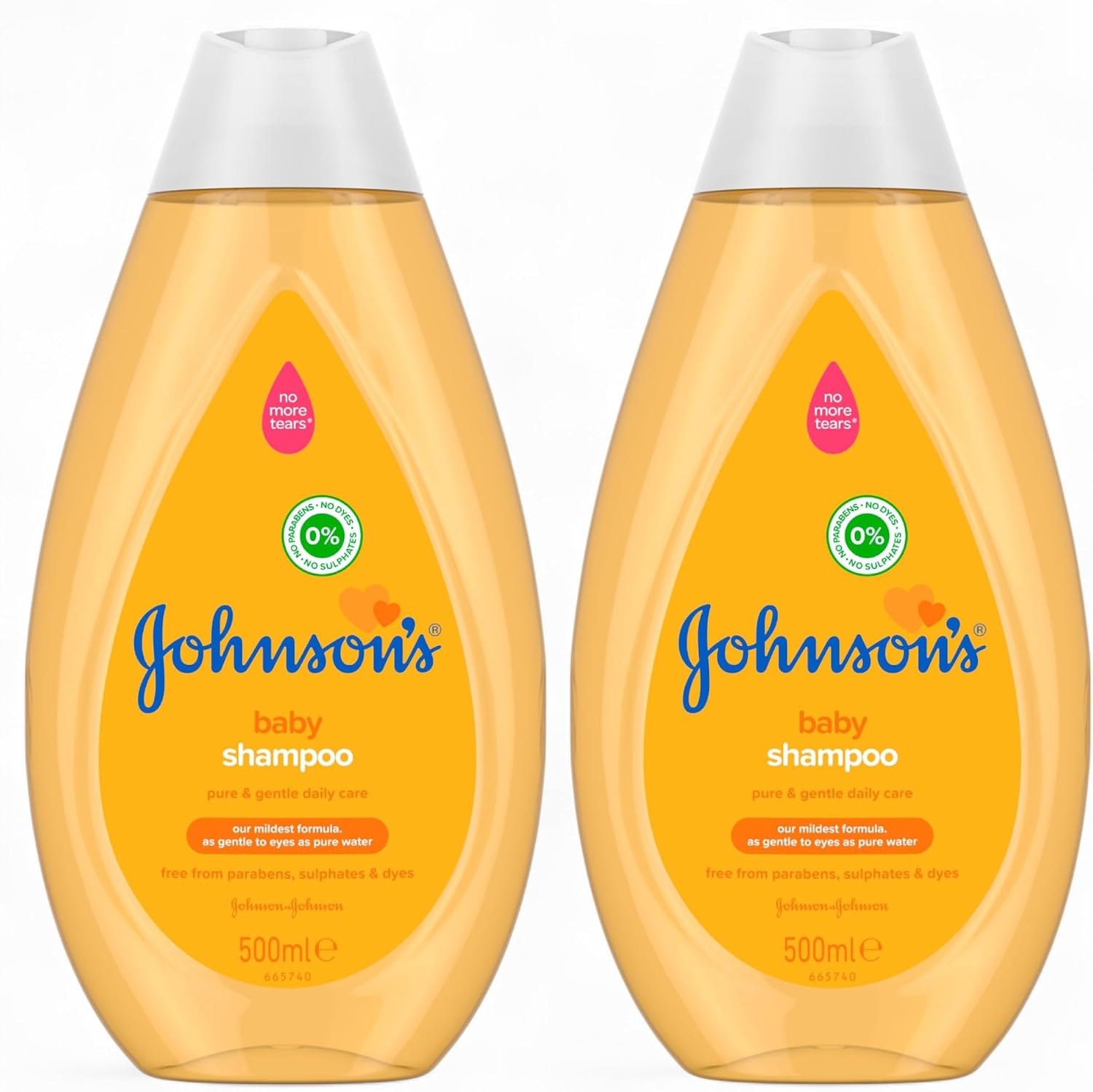 Johnson's Baby SHAMPOO, Pure and Gentle Daily Care Yellow, 2 x 500ML ...