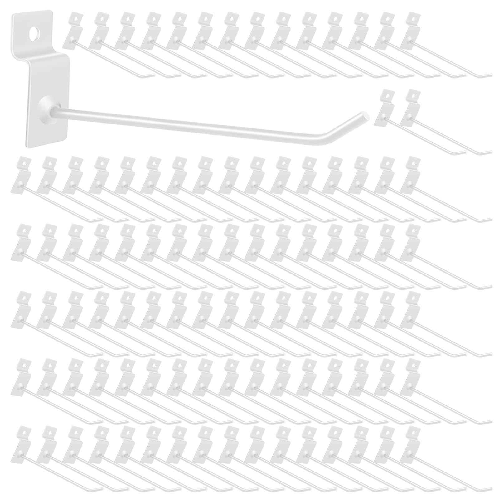 Amazon.com: Yauhar 100Pcs Heavy Duty Slat Wall Display Hooks Bulk Set ...