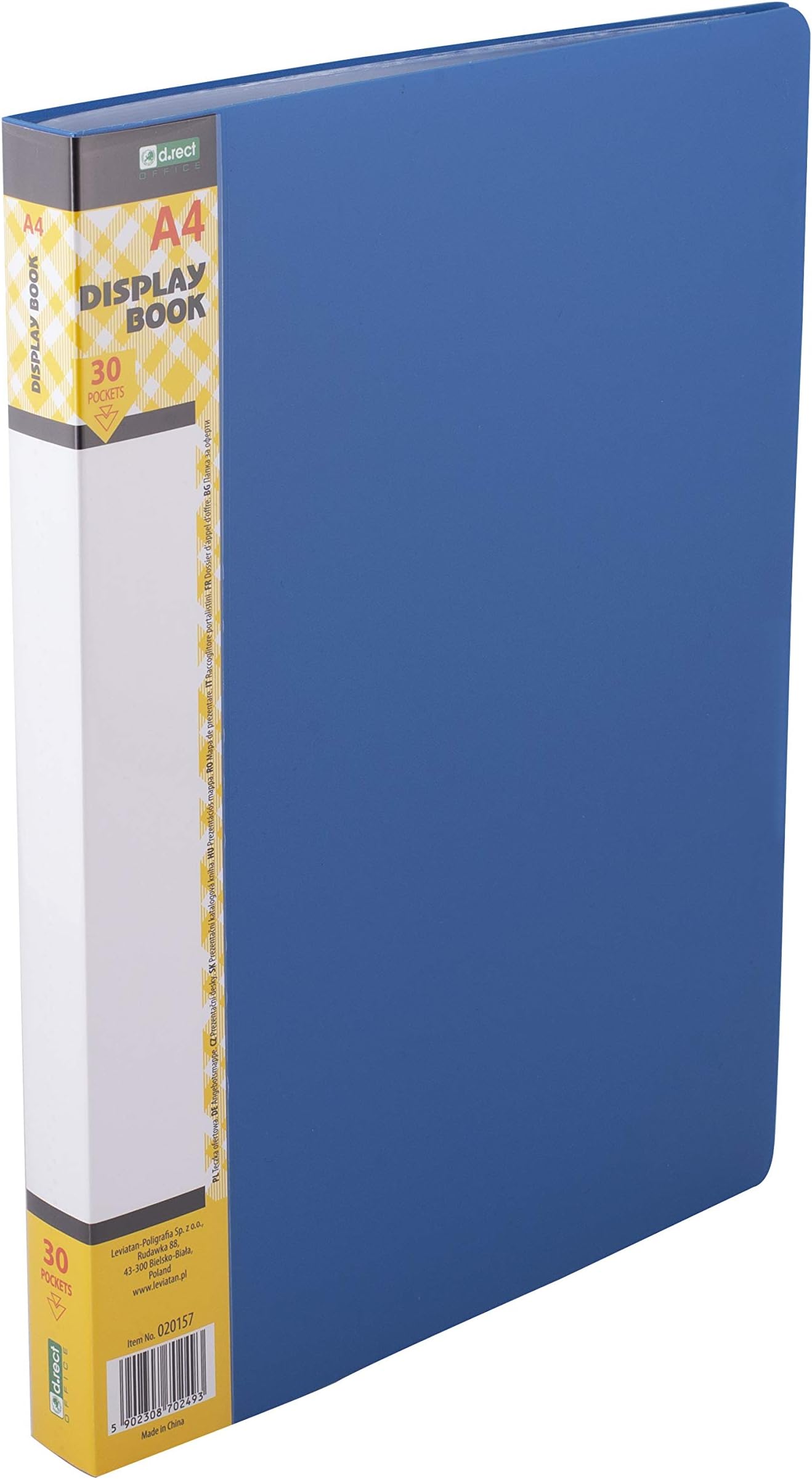 D.RECT Display Book PP A4, 30 Pocket, Blue : Amazon.co.uk: Stationery ...