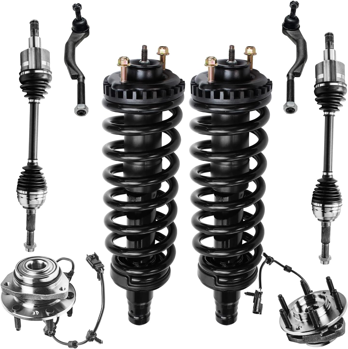 Amazon.com: Detroit Axle - 4WD Front CV Axles Suspension Kit for Chevy GMC Trailblazer Envoy ...