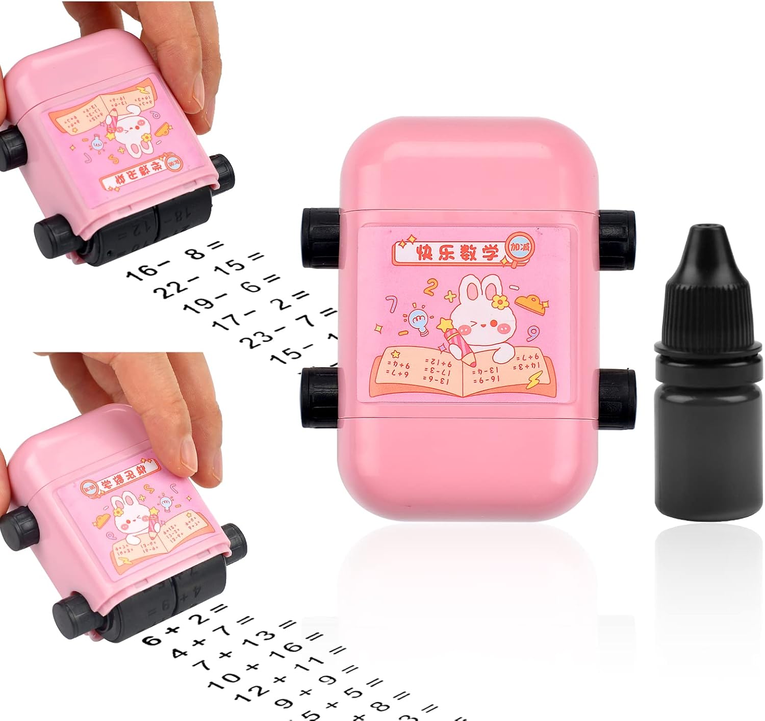 Vibbang 2 in 1 Roller Digital Teaching Stamp, Addition and Subtraction ...