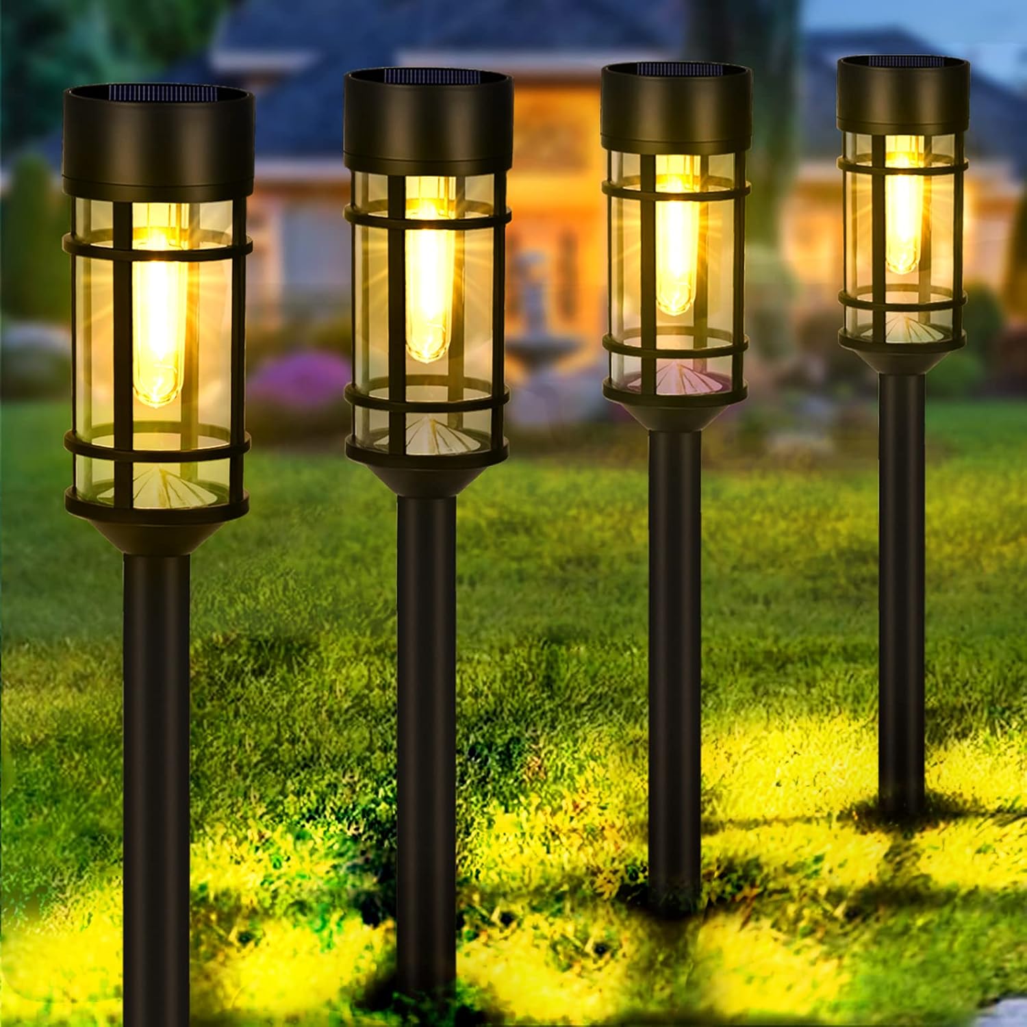 Solar Pathway Lights Outdoor, 8 Pack Solar Outdoor Lights IP 65 ...