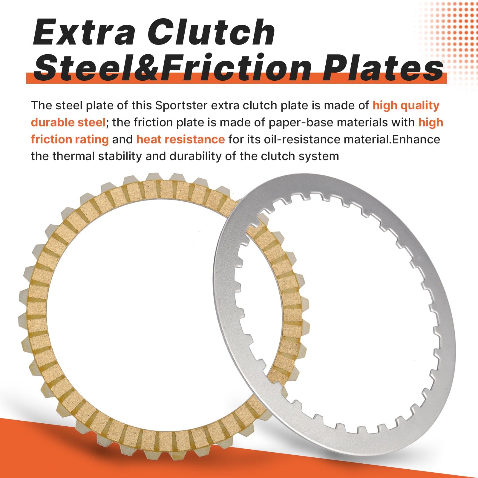 Snapklik.com : Big Twin Extra Clutch Friction Steel Plates 17pcs Clutch ...