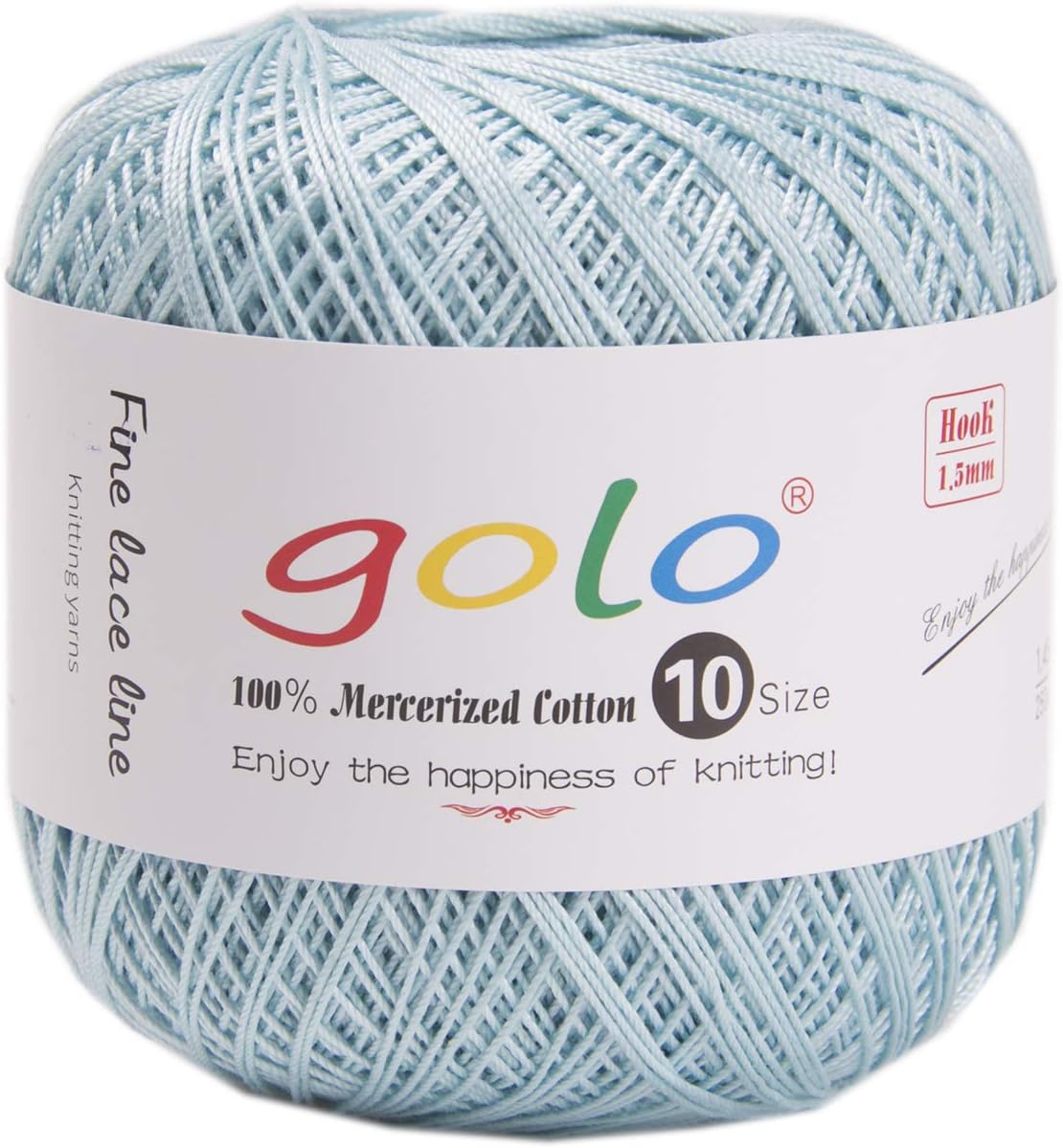 golo Crochet Thread for Size10 Light Blue Yarn 361 Crochet Yarn for ...