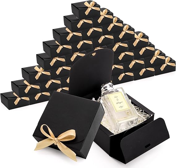 Amazon.com: ZENFUN 36 Pack Small Black Gift Boxes with Lids, 4.5" x4.5 ...