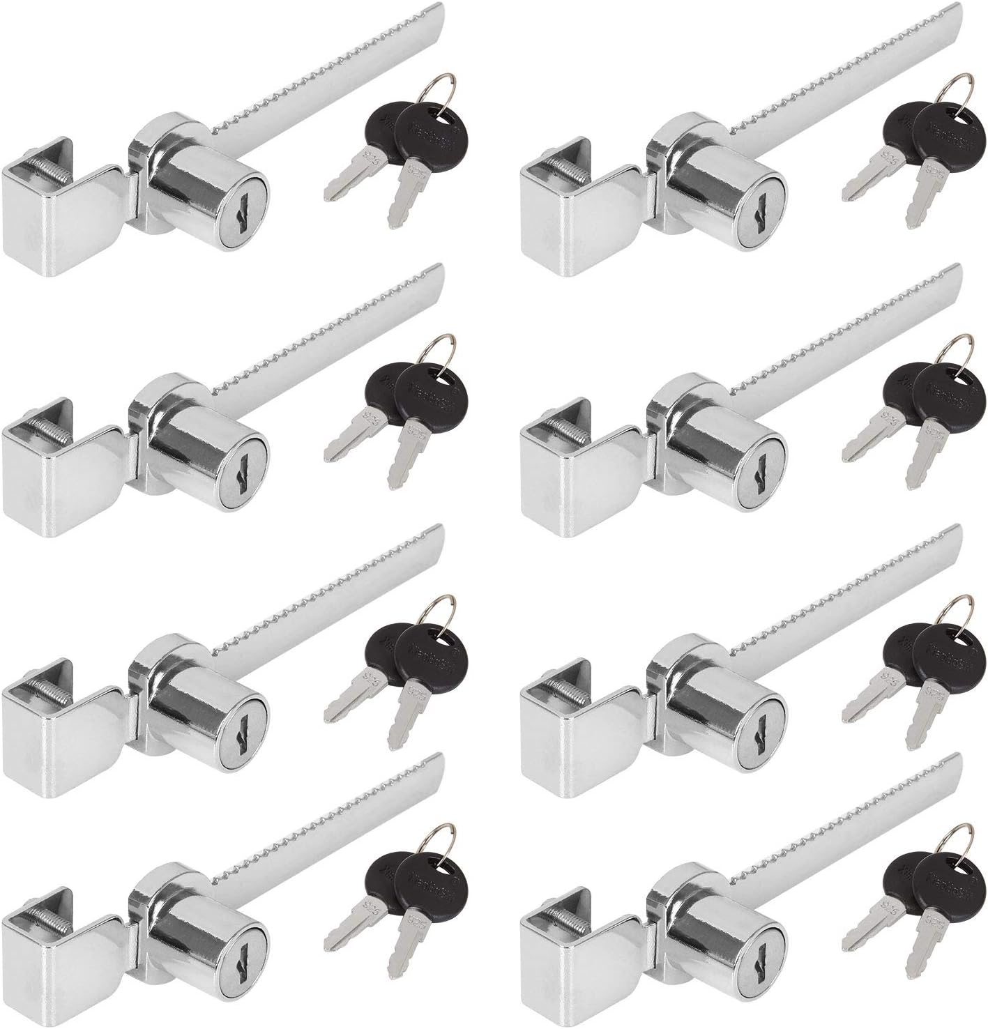 Amazon.com: 8PCS Sliding Glass Door Ratchet Lock, Display Case Lock ...