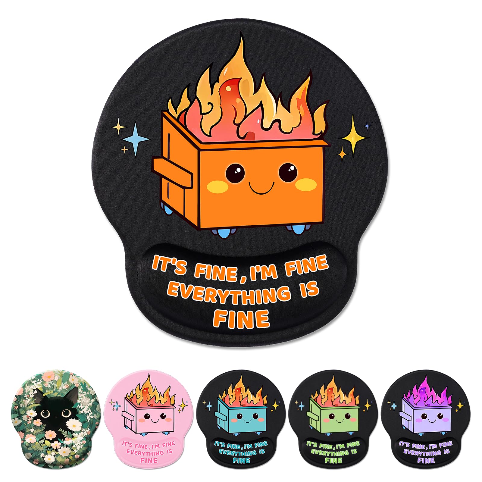 Amazon.com: Cute Funny Ergonomic Mouse Pad with Wrist Support, Dumpster ...