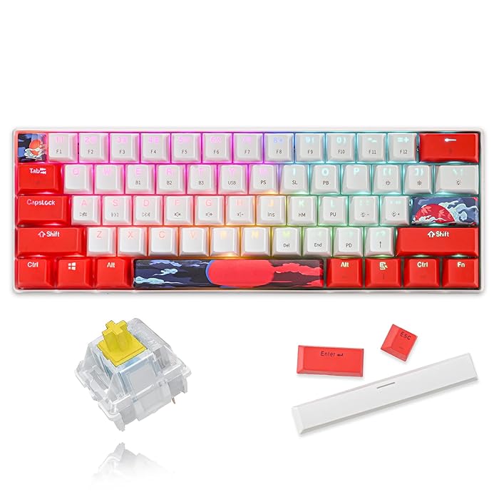 Buy SURMEN GT61 60% Mechanical Gaming Keyboard 60 Percent RGB Backlit ...