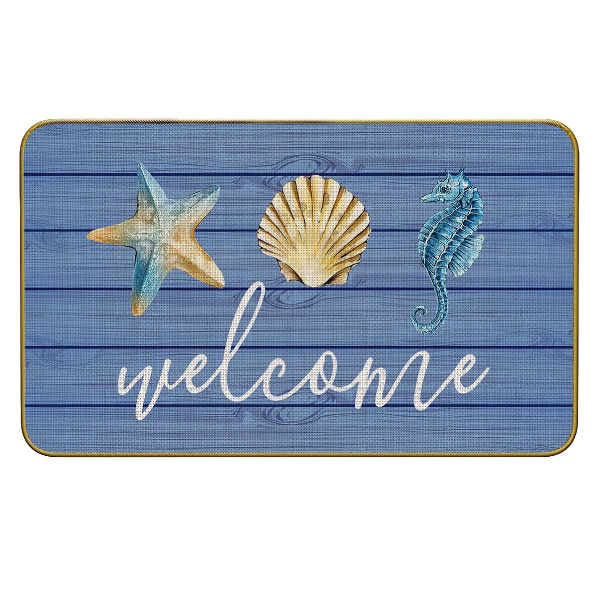 Amazon.com: Mingnei Nautical Door Mat, Beach Door Mats Outdoor, Beach ...