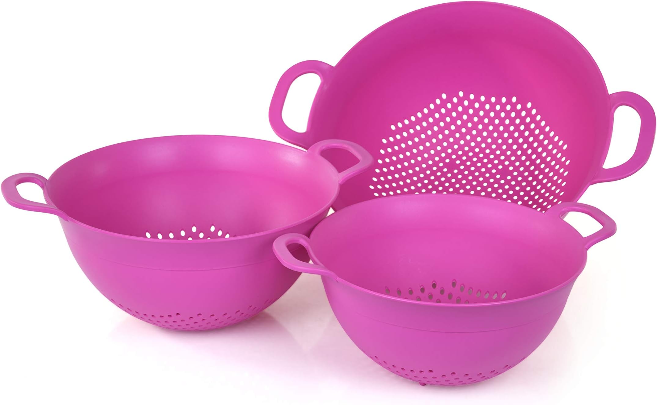 Amazon.com: Mintra Home Plastic Strainer Colanders Set: 3, 3.5 and 5 ...