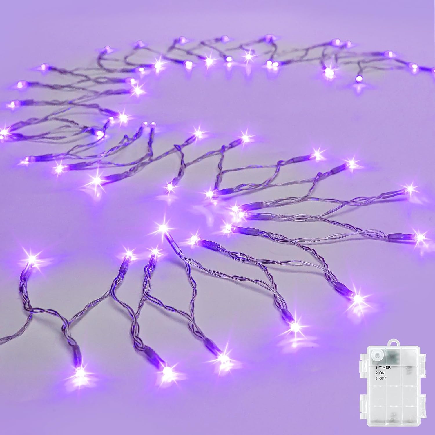 cshare String Lights Outdoor Waterproof 9.8ft 30 LED, Purple Fairy ...
