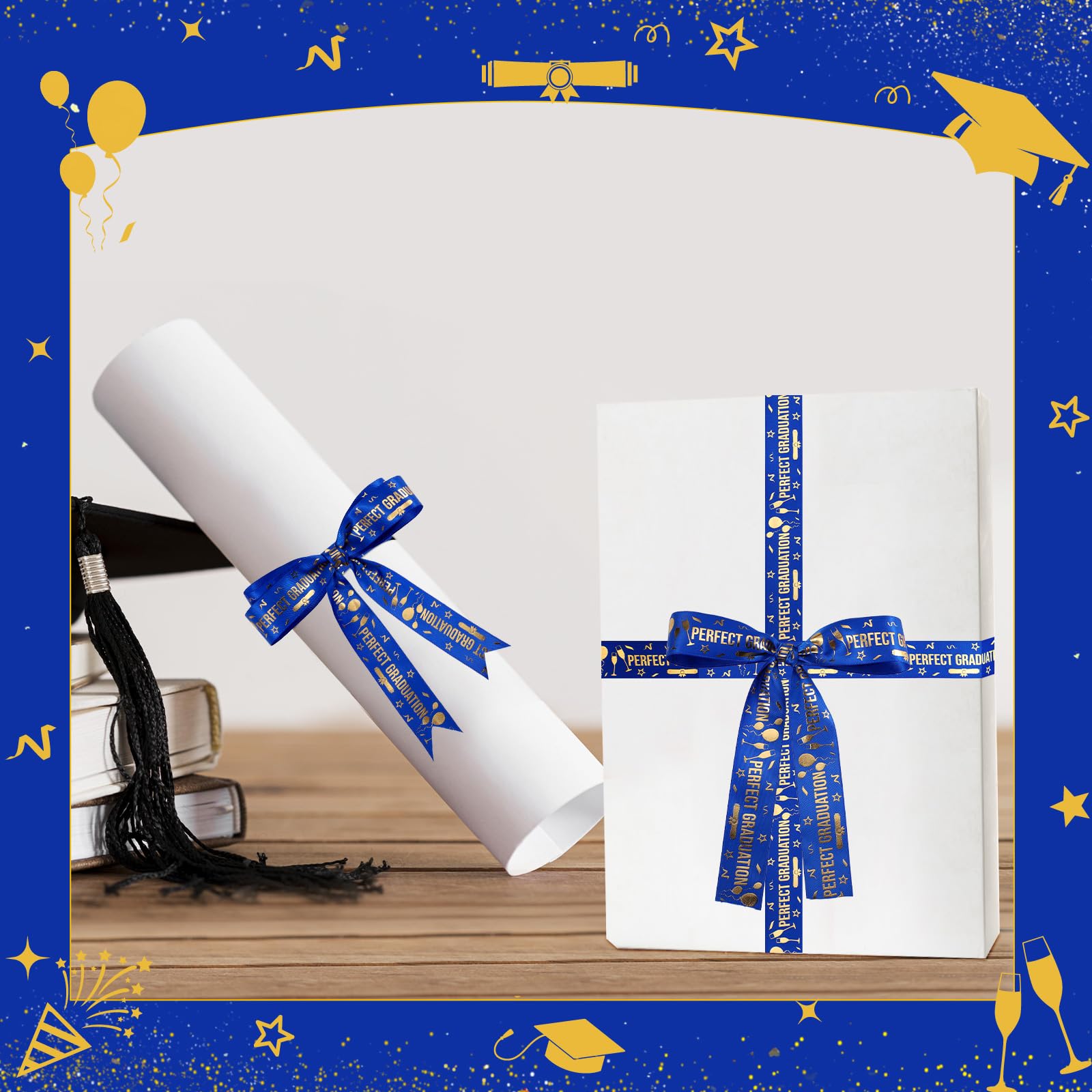 Graduation Ribbon Clip Art Graduation Cap And Diploma On A White