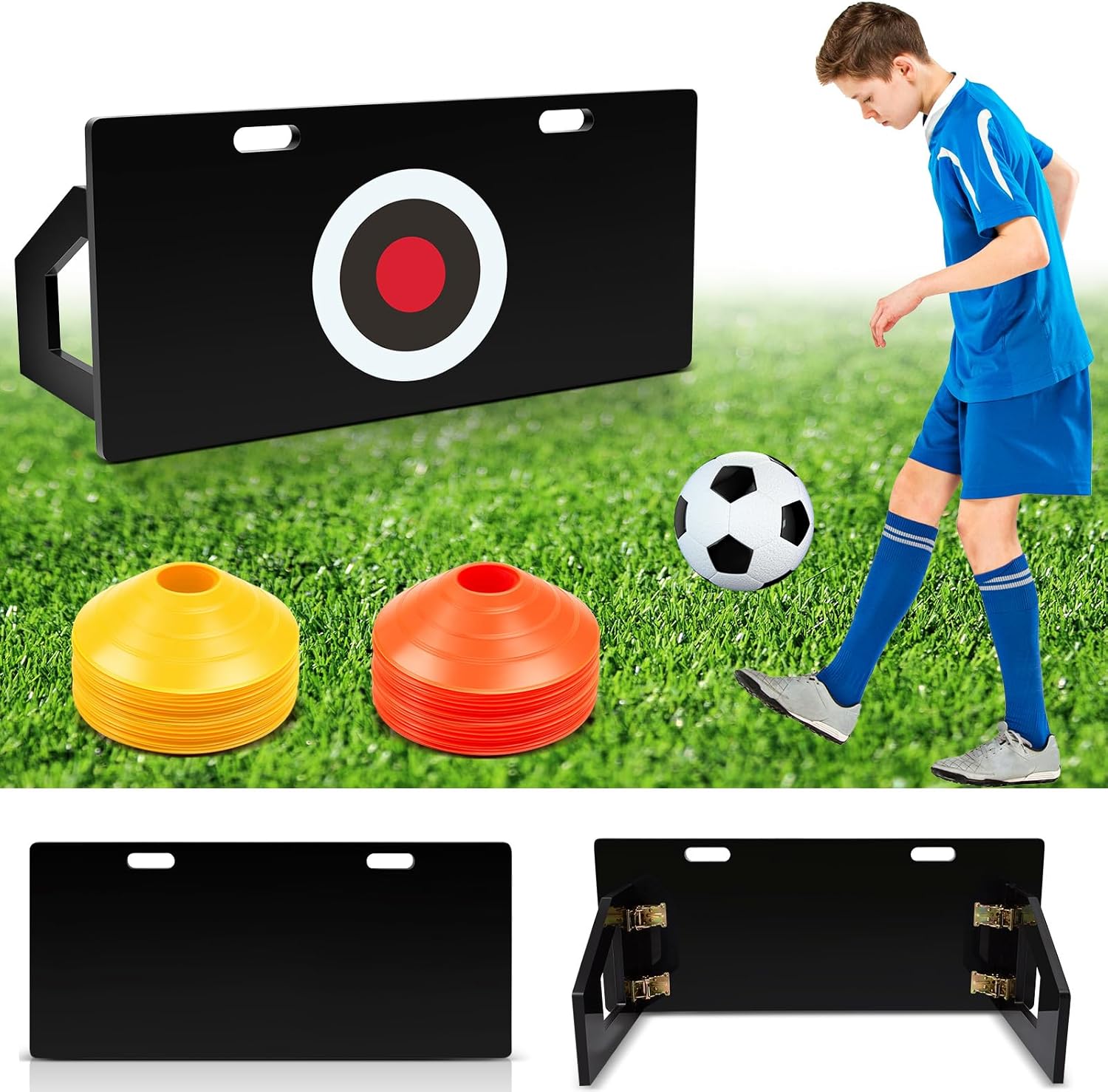 Amazon.com : Leyndo Soccer Rebounder Board 40" x 16" Foldable Football ...
