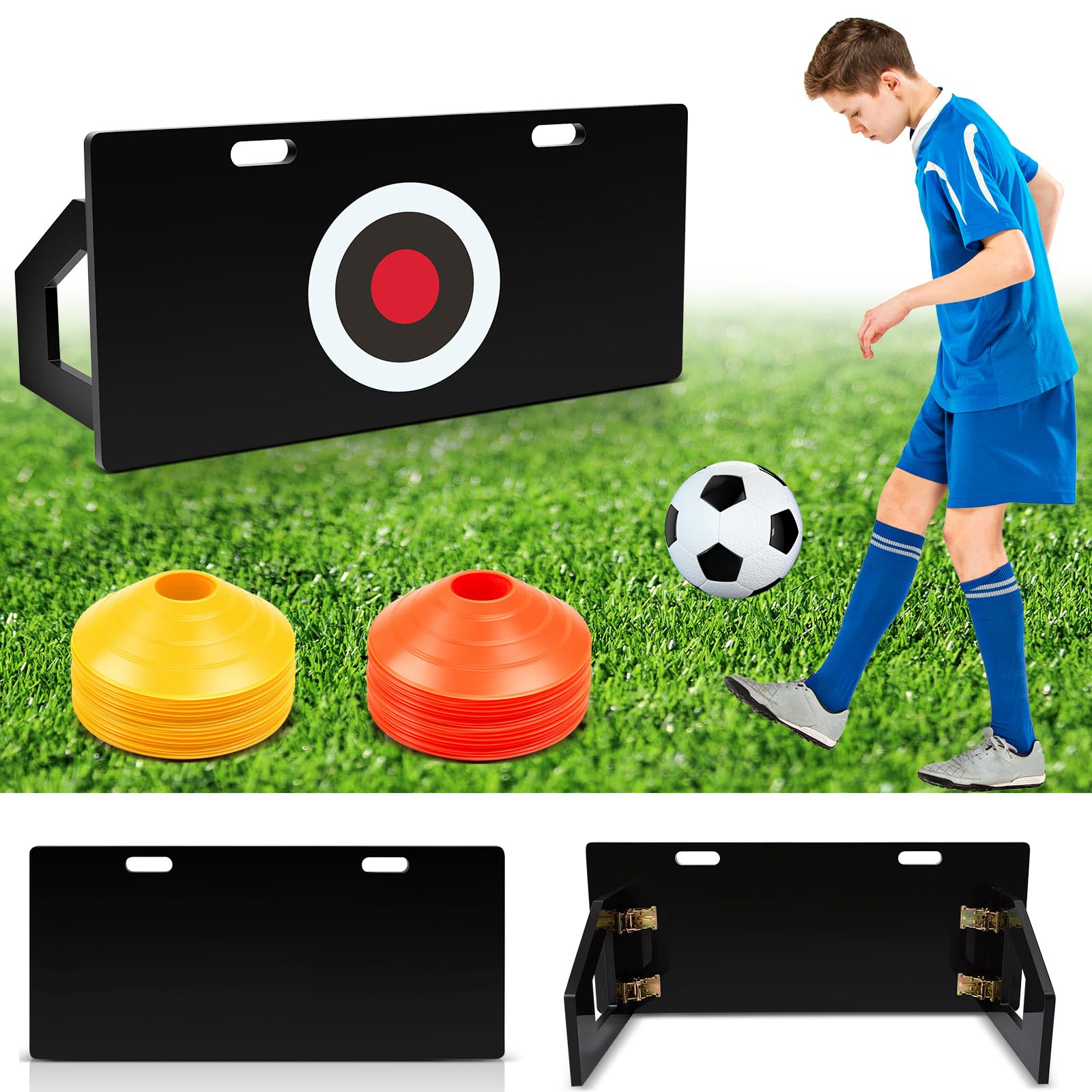 Leyndo Soccer Rebounder Board 40" x 16" Foldable Football Wall ...