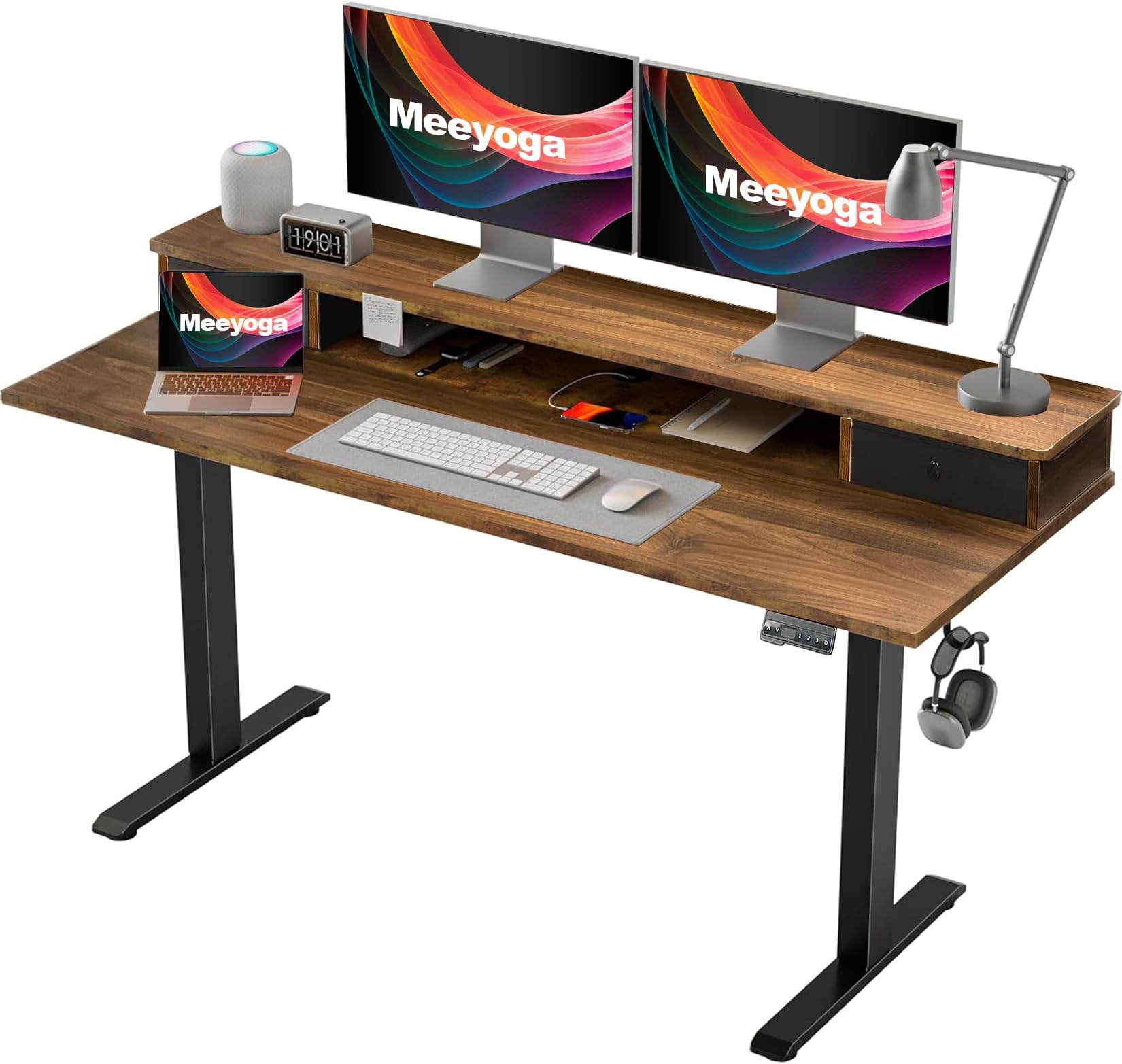 Meeyoga Escritorio Elevable Eléctrico - Mesa Vertical de 55 x 24 ...