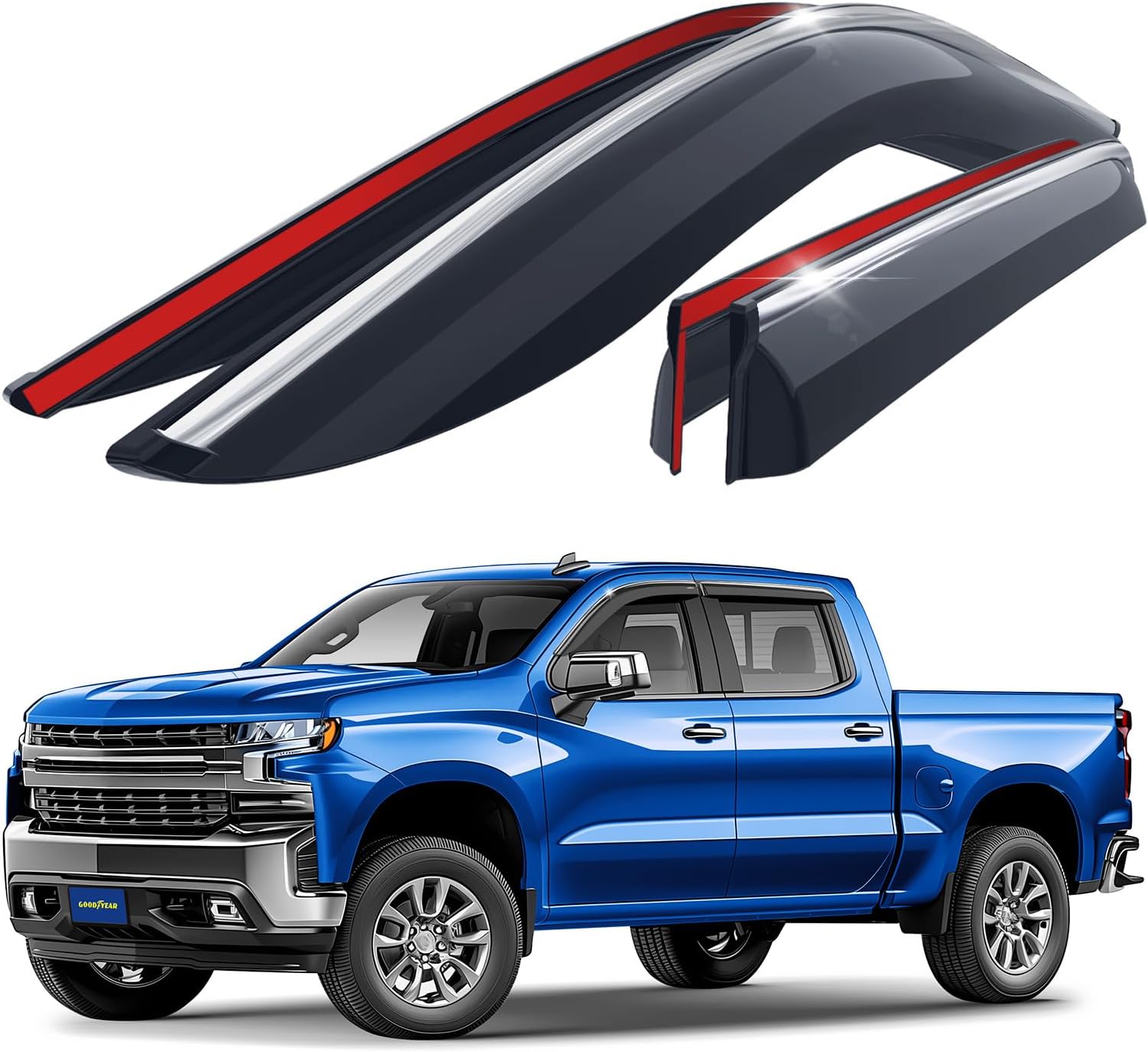 Amazon.com: Westin 72-39429 in Channel Wind Deflector 4pc Smoke fits ...