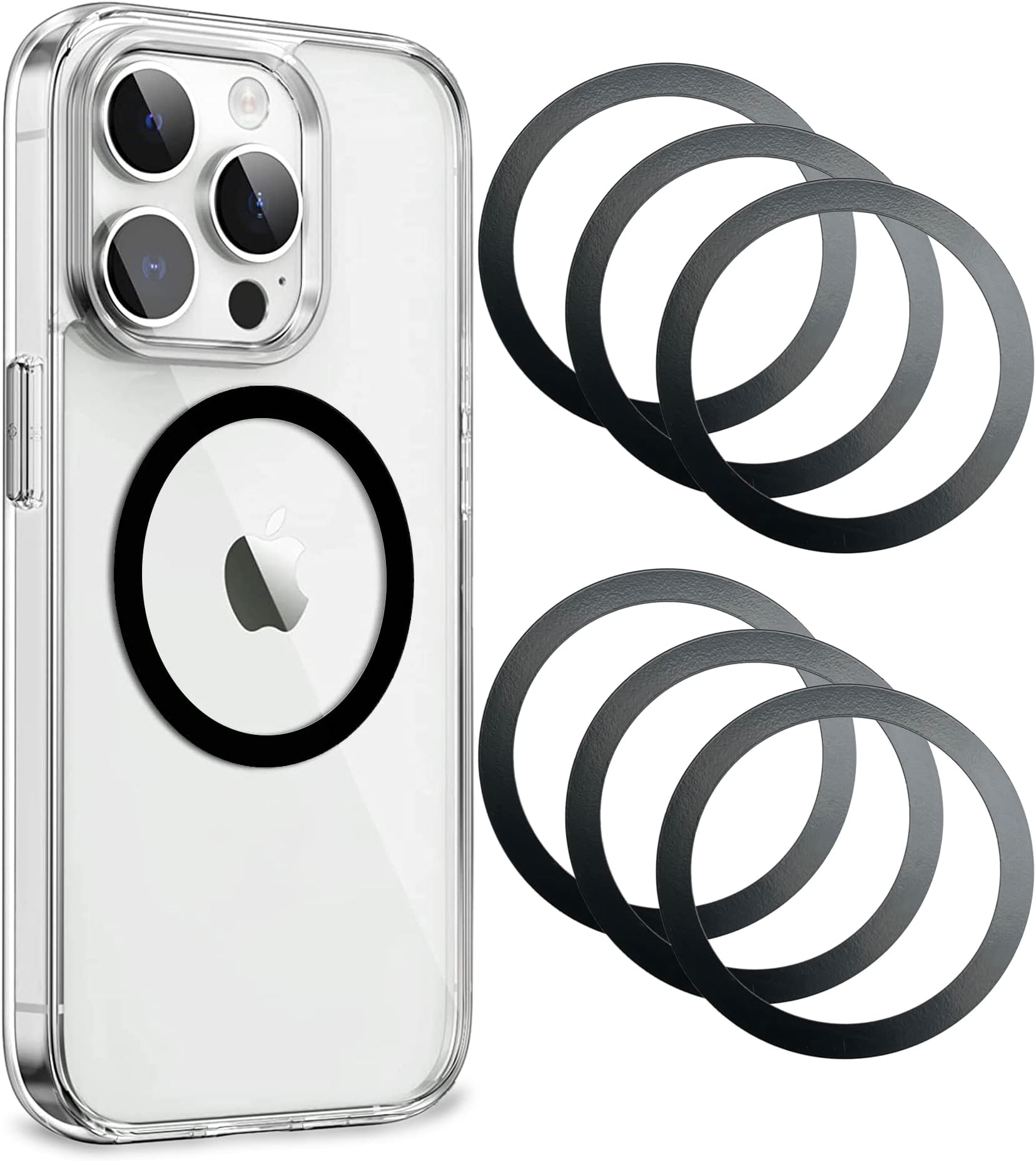 Amazon.com: 2 Pack Magnetic Adapter Ring, Universal Magnetic Sticker ...