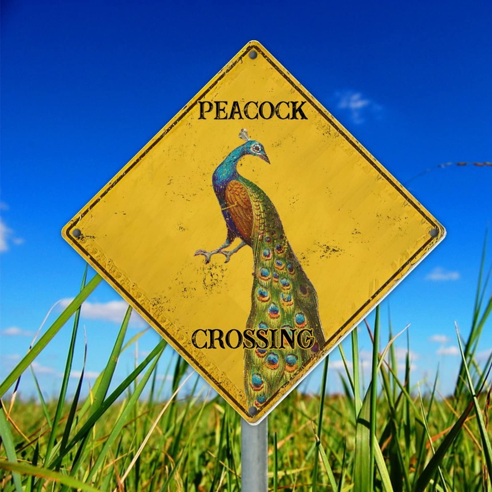 Peacock Crossing Sign