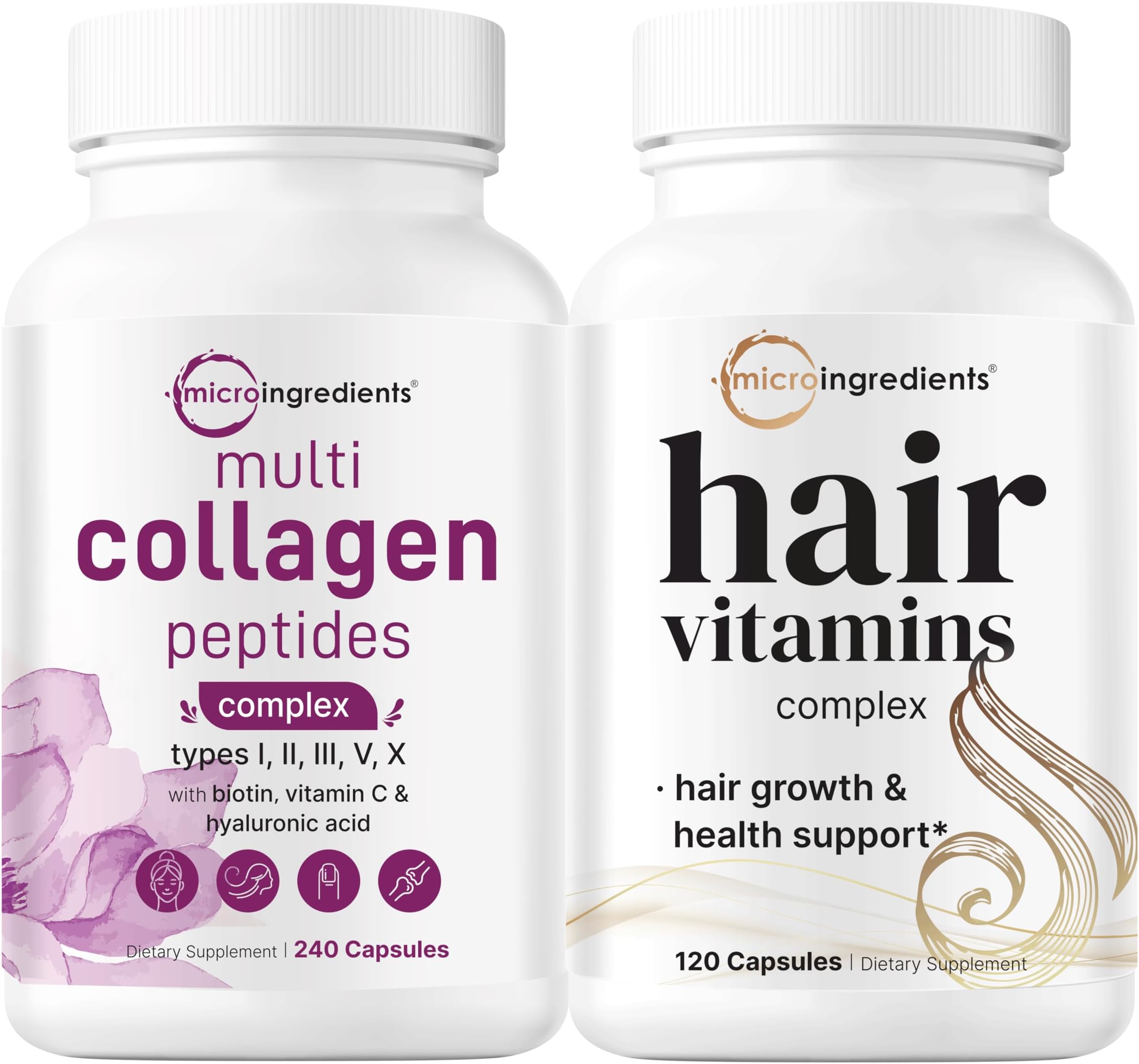 Amazon.com: Micro Ingredients Multi Collagen Complex for Women & Hair ...