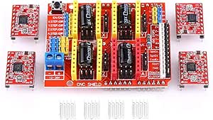 Amazon.com: CNC Expansion Board 4Pcs A4988 Stepper Motor Driver for Engraver 3D Printer ...