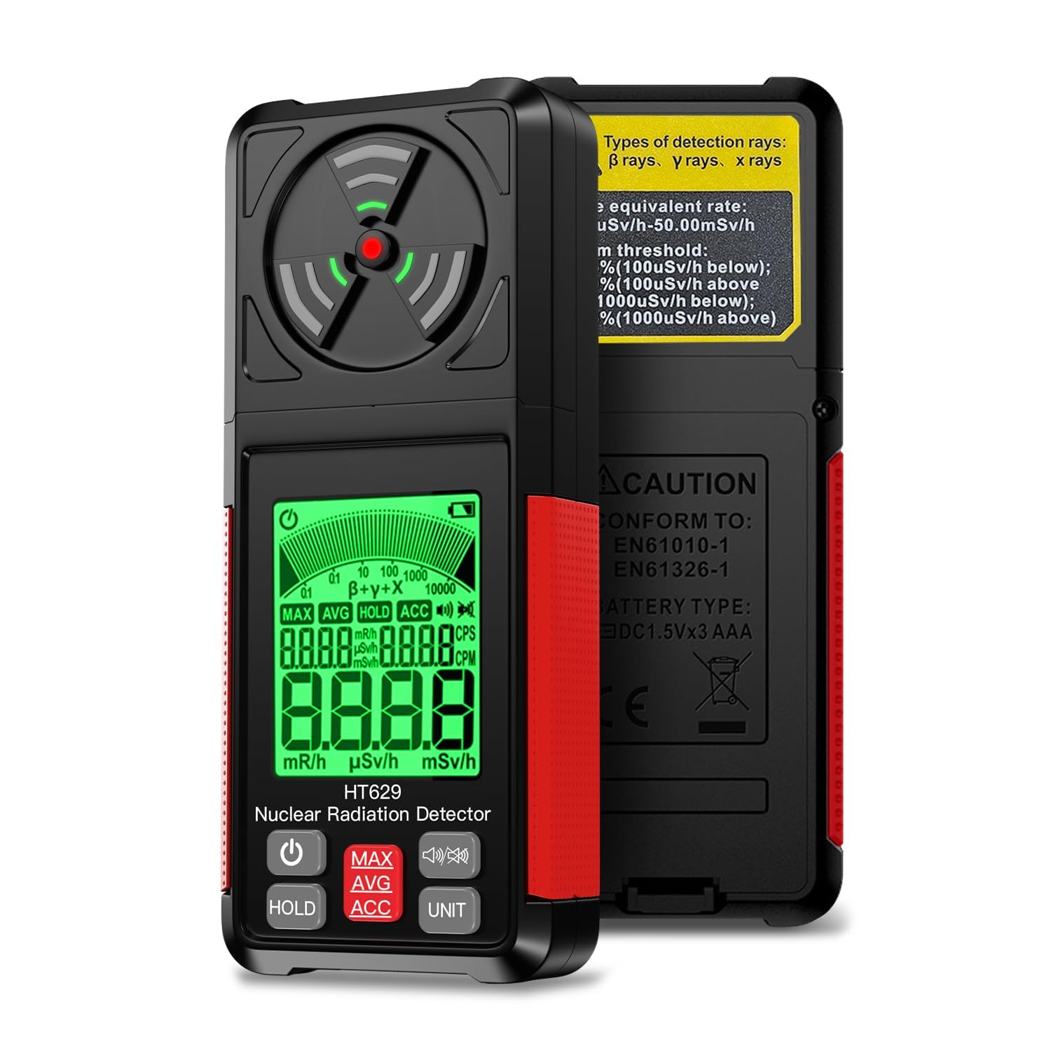 Geiger Counter Nuclear Radiation Detector - Portable Radiation ...