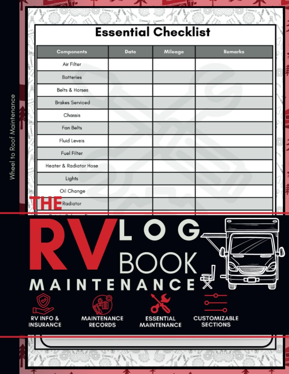 The Rv maintenance log book - Large Print - Rv maintenance & checklist ...
