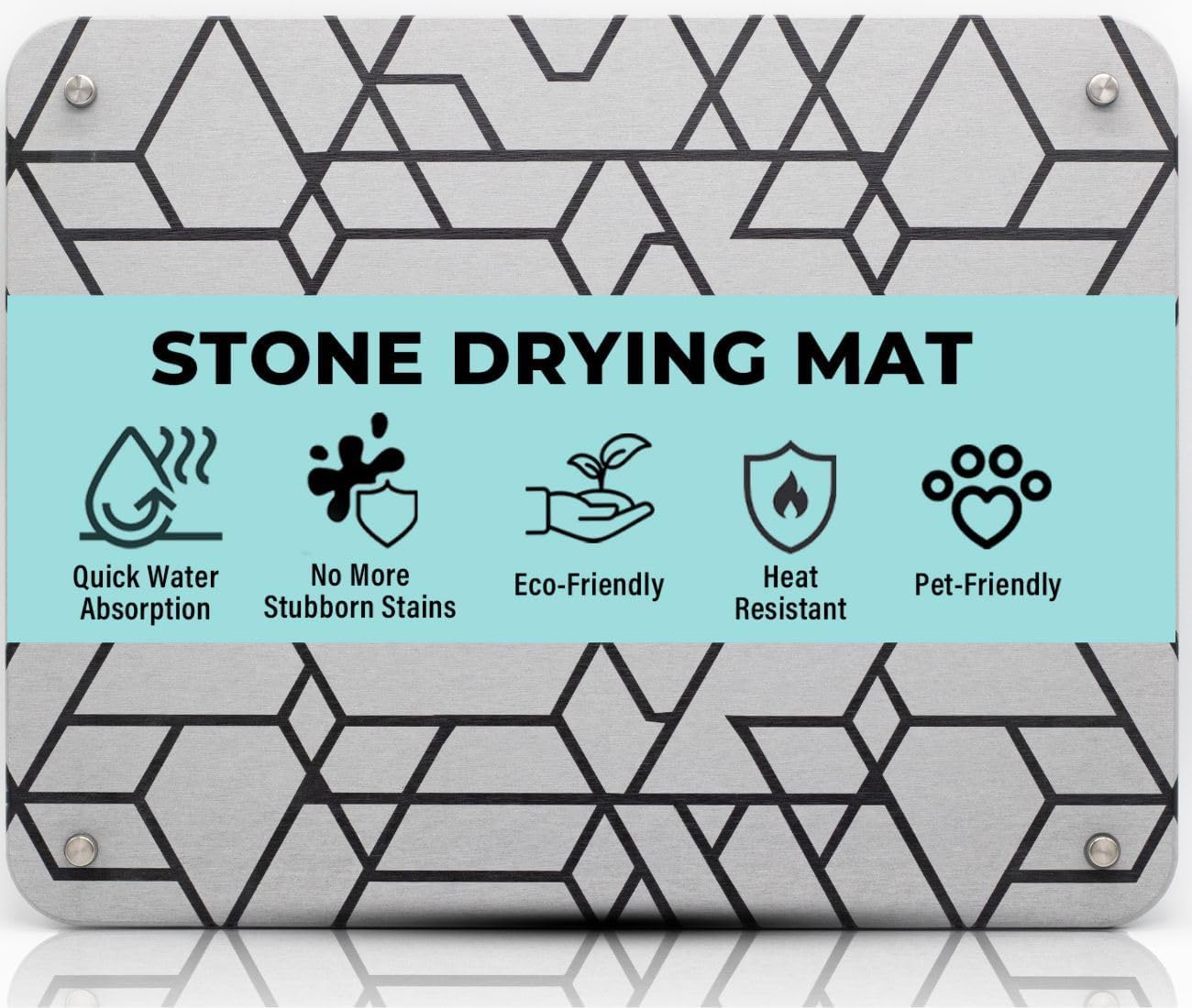 Amazon.com: Large Stone Drying Mat for Kitchen Counter - Dish Drying ...