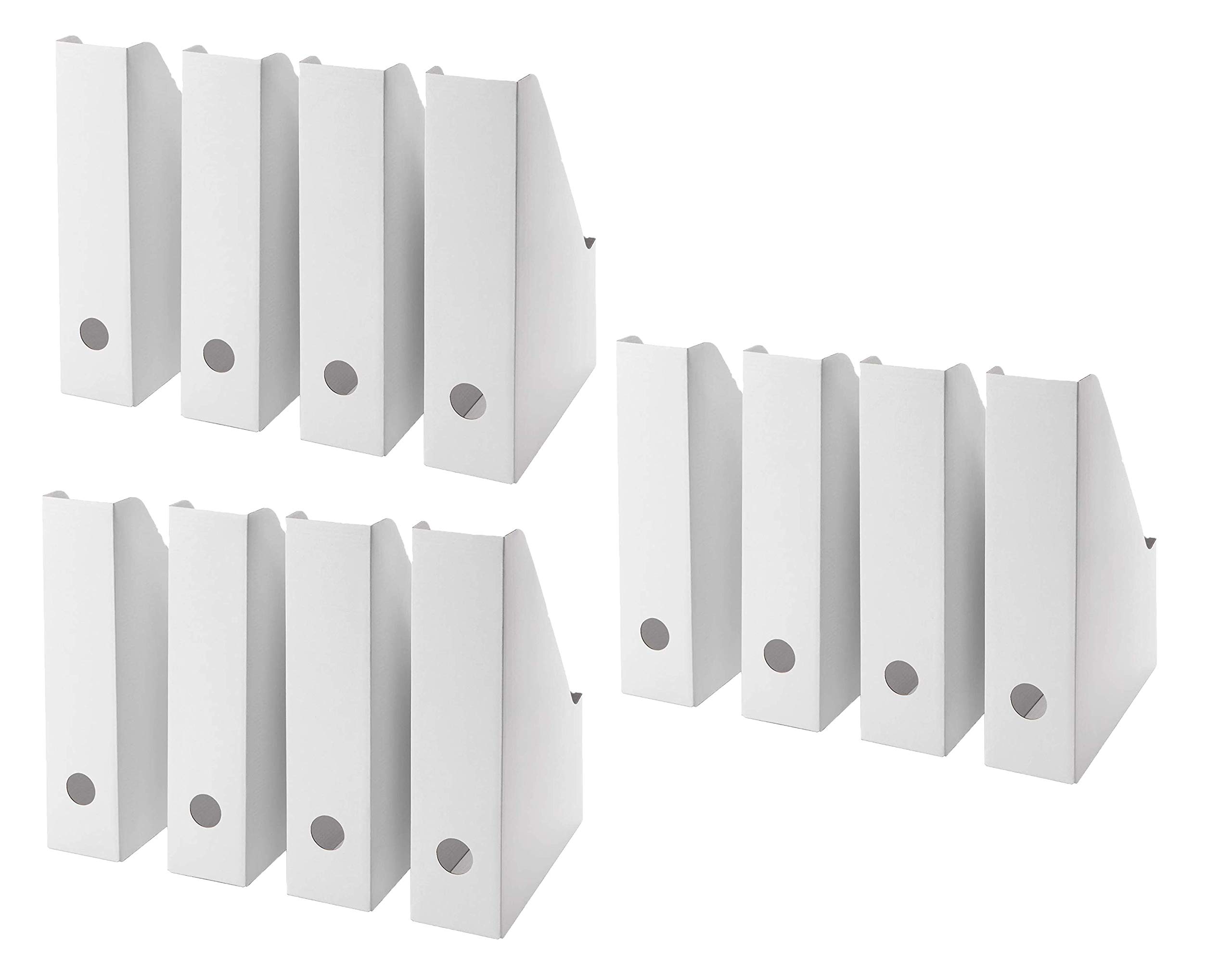 Snapklik.com : Homerite White Magazine File Organizer Storage Box