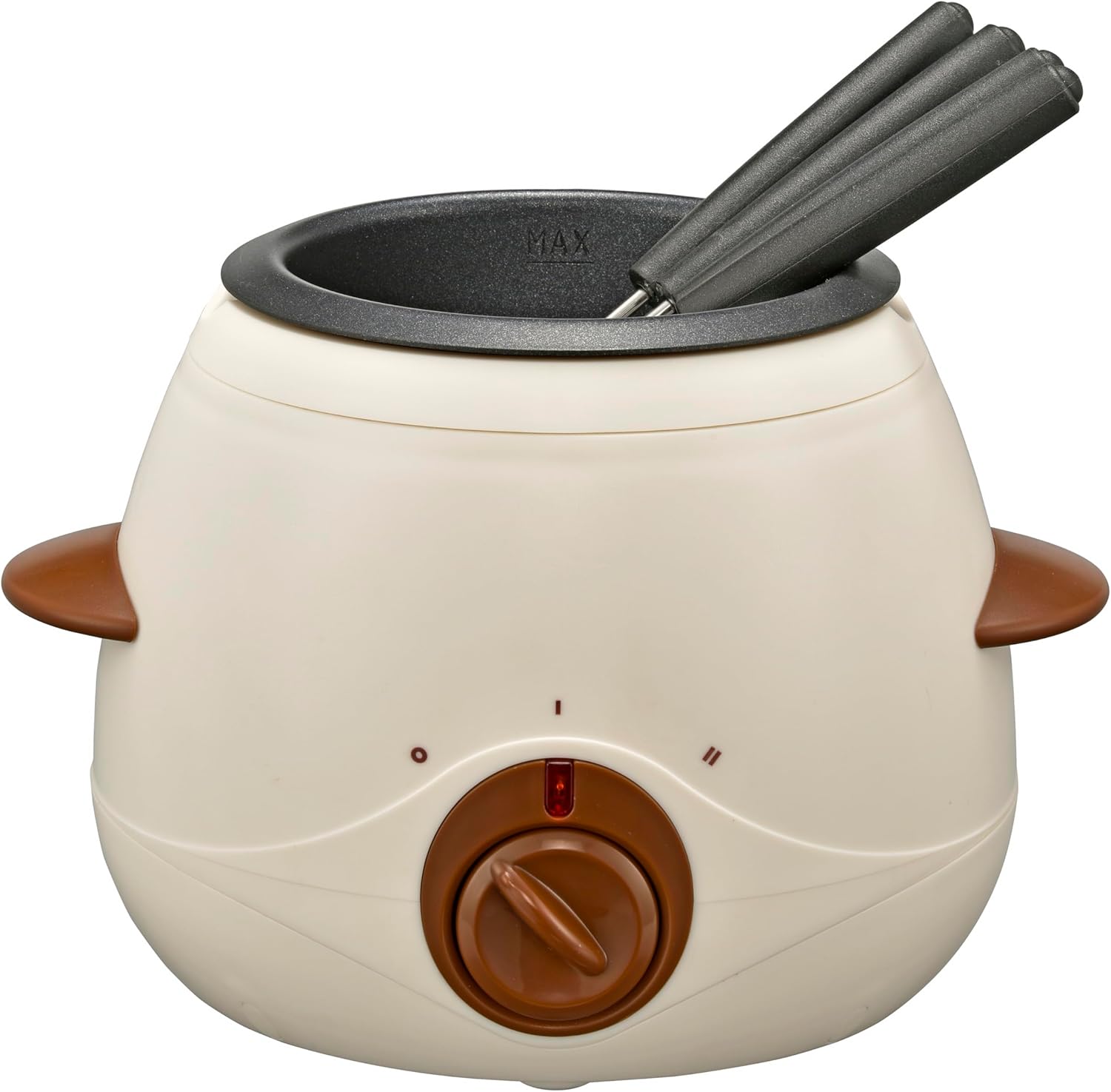 Amazon.co.jp: オーム電機 フォンデュ鍋 ひとり 電気 フッ素加工 フォーク4本付き おしゃれ フォンデュポット COK-CZ120A-W 08-1413 OHM : ホーム＆キッチン