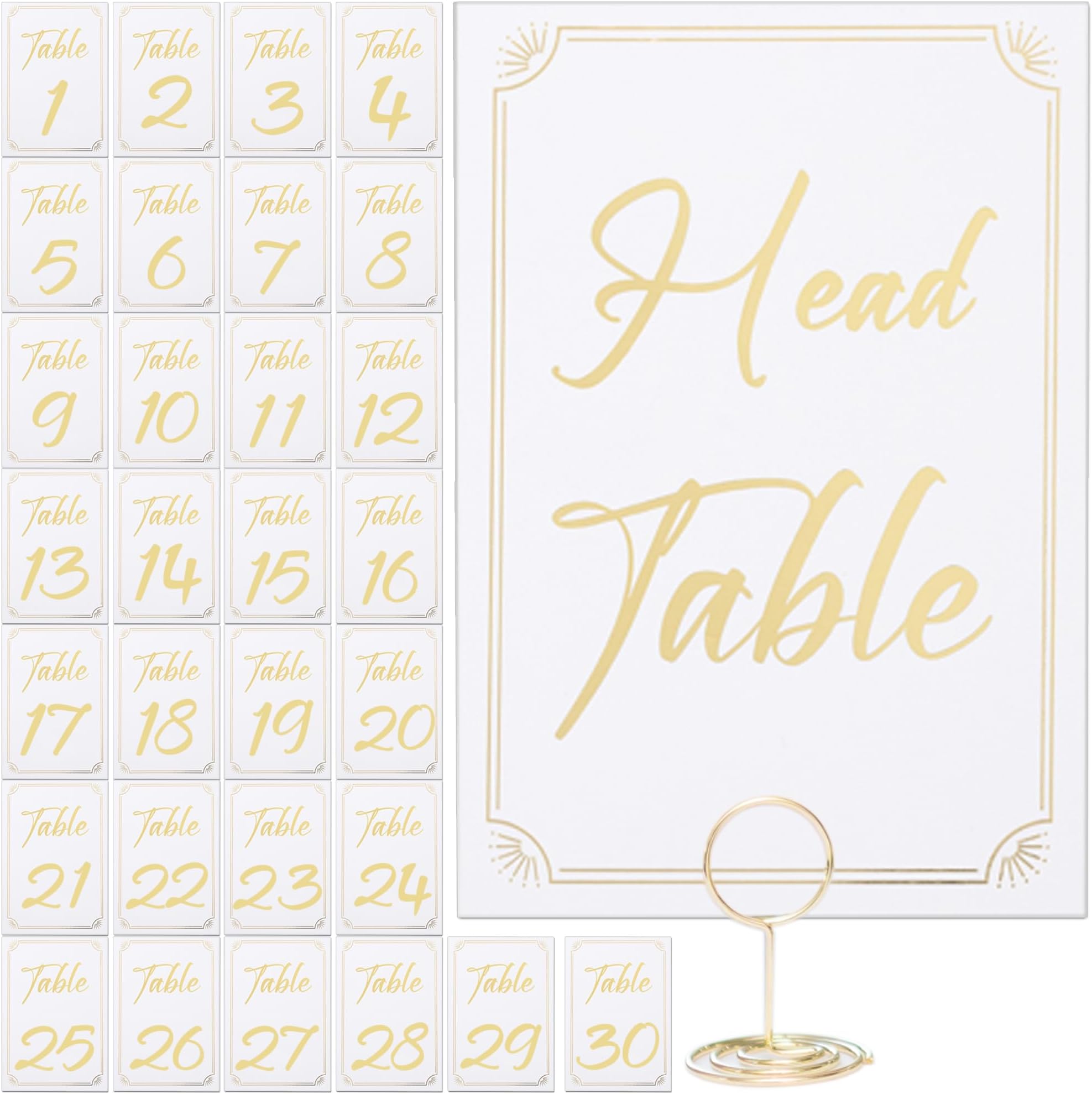 Amazon.com: Acrylic Table Numbers 1-20 Decoration Gold Table Numbers ...