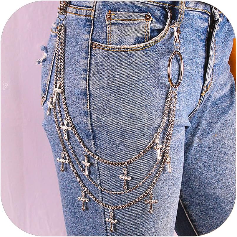 Amazon.com: Vivian&CD Jean Chain Belt for Men&Women, Pocket Chain Goth ...